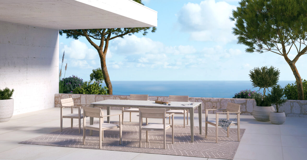 Rectangular dining table 100 x 90 cm – ceramic - Sifas